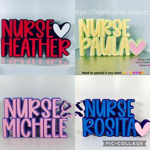 Personalized Desk Name Plate, Nurse Name Sign, Office Gifts for Boss ...