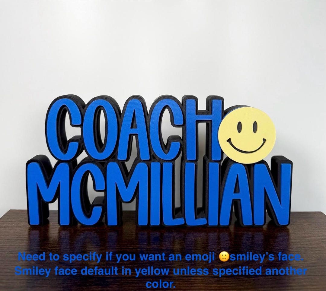 Personalized Desk Name Plate, Coach Name Sign, Office Gifts for P.E ...