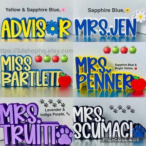 Personalized Desk Name Plate, Teacher Name Sign, Office Gifts for Boss ...