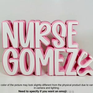 Personalized Desk Name Plate, Nurse Name Sign, Office Gifts for Boss ...