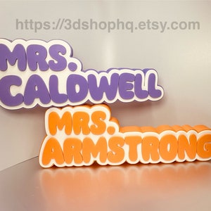 Personalized Teacher Name Plate, Teacher Name Sign, Back to School ...