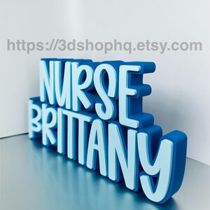 Personalized Desk Name Plate, Nurse Name Sign, RN Name Plate, Medical ...