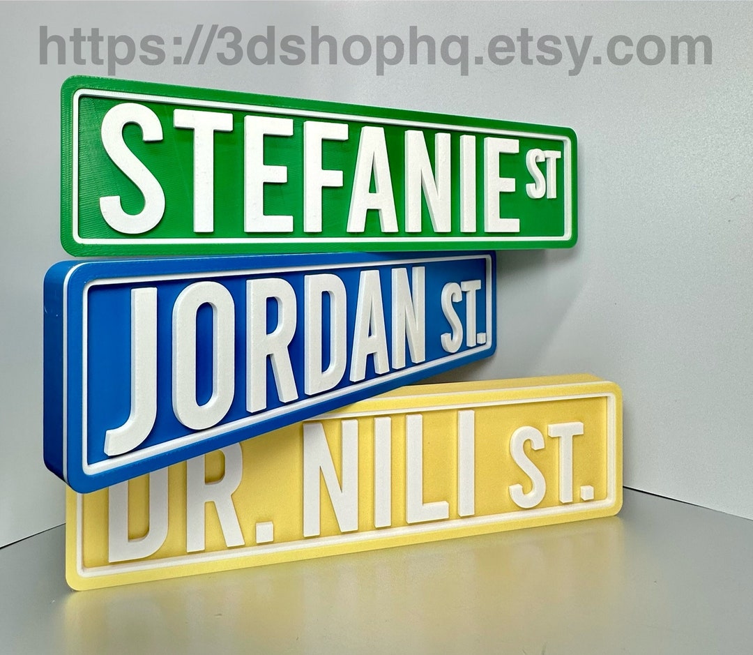 Personalized Street Name Plate, Teacher Name Sign, Office Gifts for ...