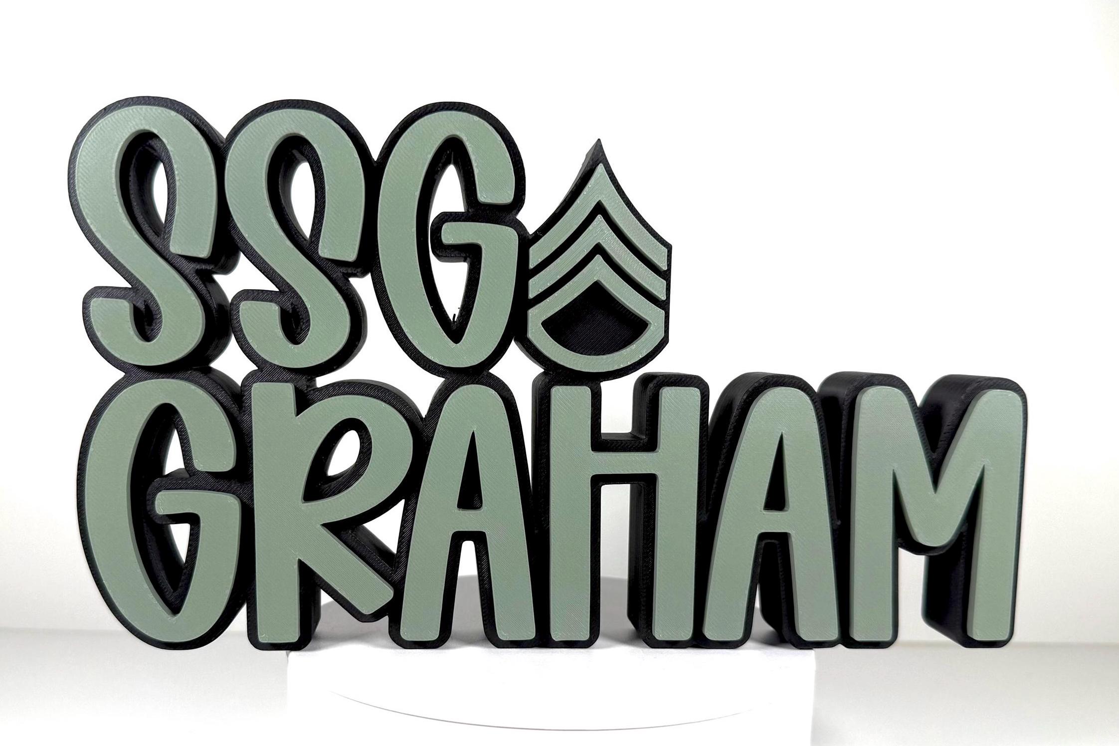 Personalized Military Name Plate, Army, Navy, Marines, Air Force ...