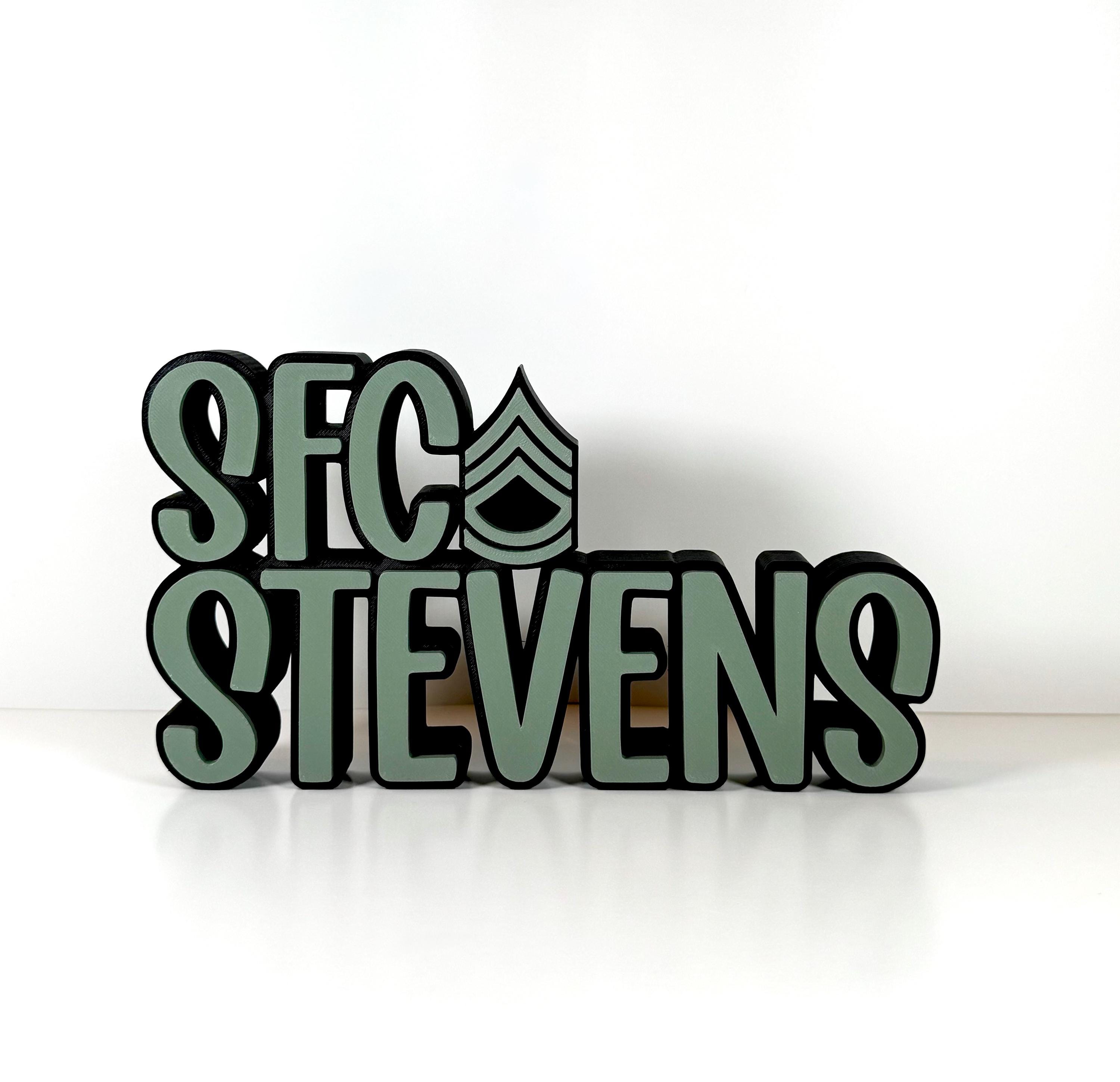 Personalized Military Name Plate, Army, Navy, Marines, Air Force ...