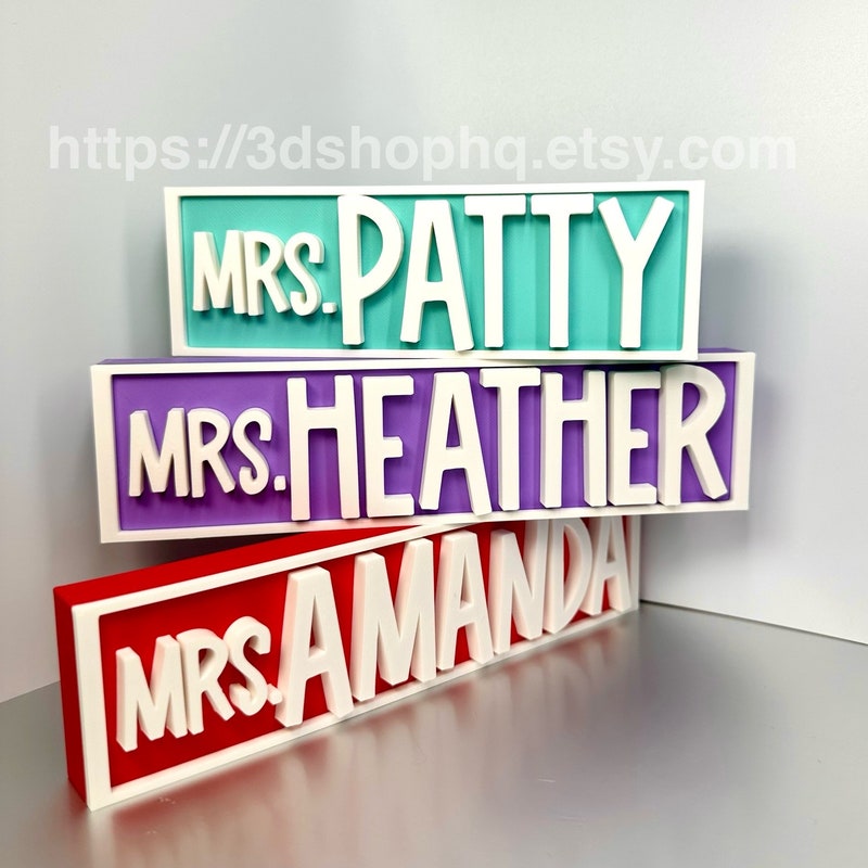 Teacher Name Plate - Etsy