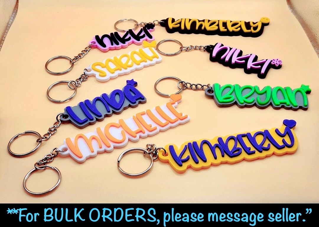 Personalized Keychain / Backpack Name Tag / Luggage Name Tag / Diaper ...