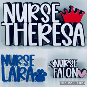 Personalized Desk Name Plate, Nurse Name Sign, RN Name Plate, Medical ...