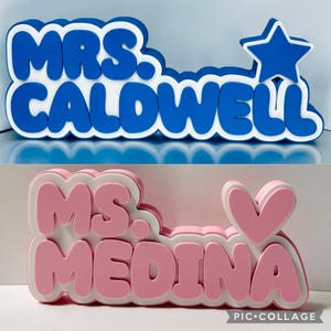 Personalized Teacher Name Plate, Teacher Name Sign, Back to School ...