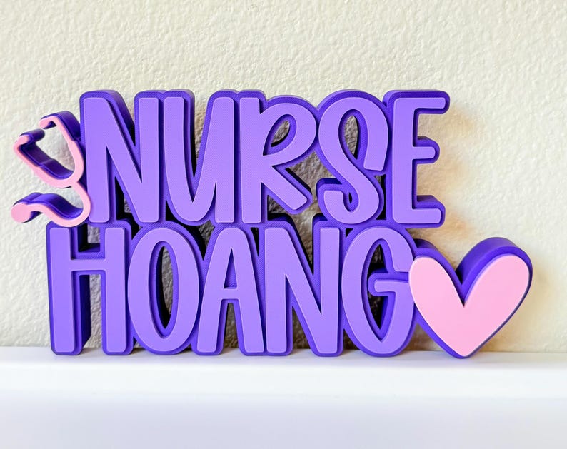 Personalized Desk Name Plate, Nurse Name Sign, RN Name Plate, Medical ...