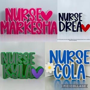 Personalized Desk Name Plate, Nurse Name Sign, RN Name Plate, Medical ...
