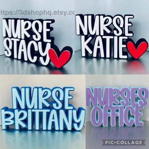 Personalized Desk Name Plate, Nurse Name Sign, RN Name Plate, Medical ...