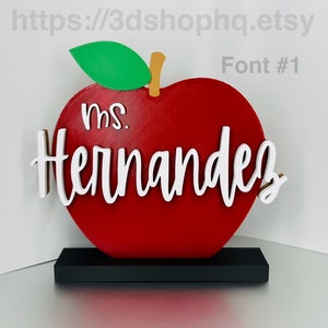 Personalized Teacher Name Plate, Teacher Name Sign, Back to School ...