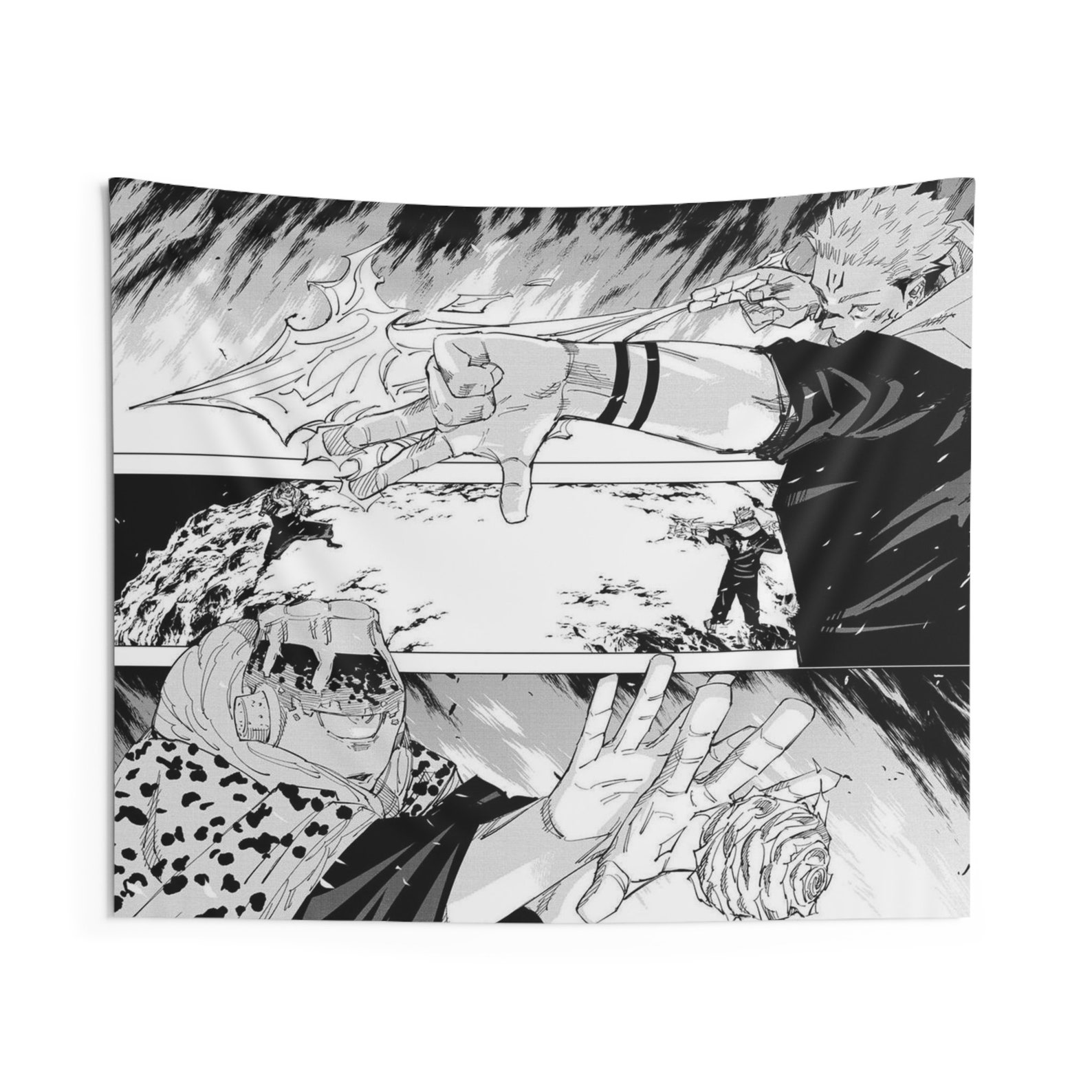 Jujutsu Kaisen Sukuna Vs Jogo Panel Indoor Wall Tapestries - Etsy Sweden