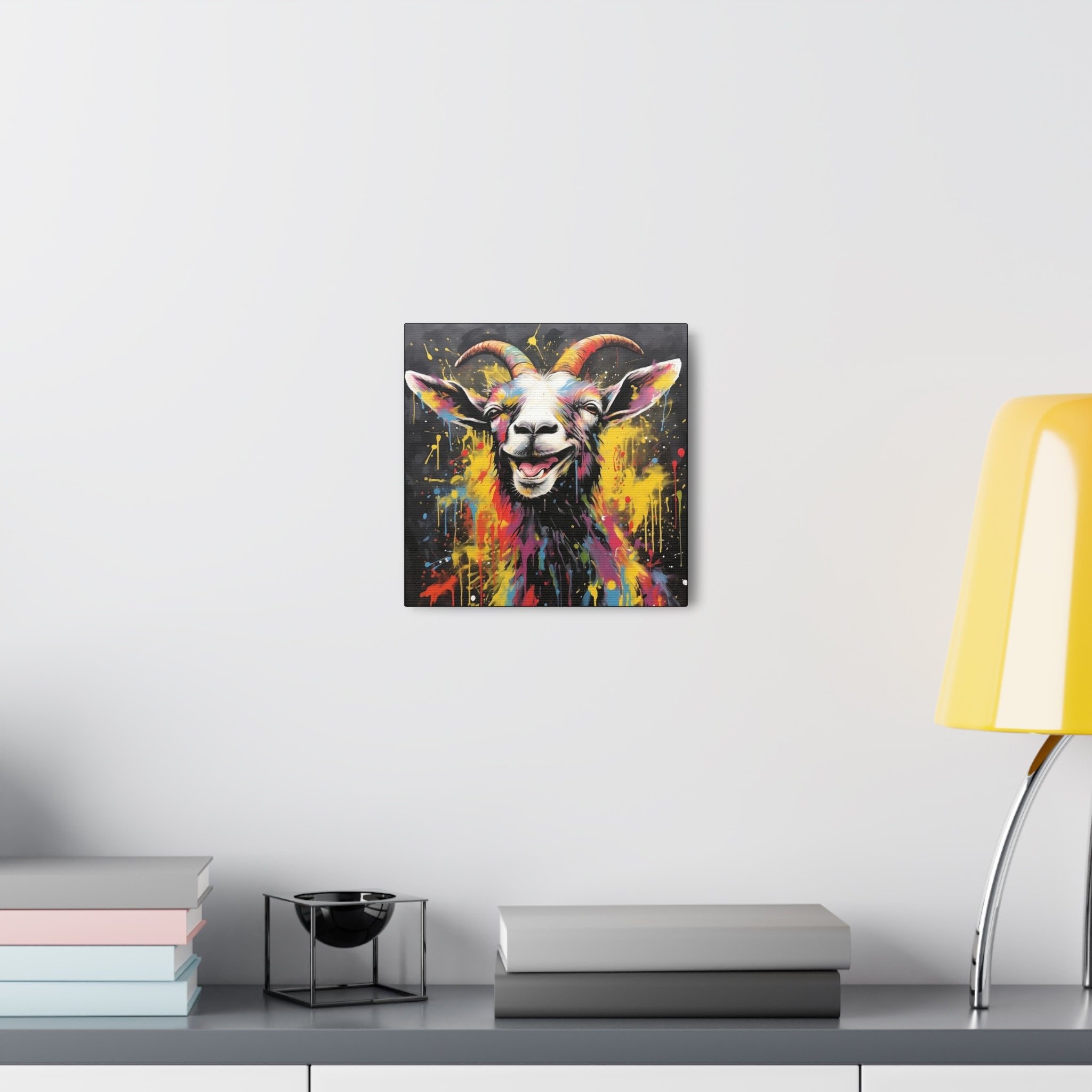 Goat Art Canvas Print Goat Wall Art Print Gift for Animal Lover Funny ...