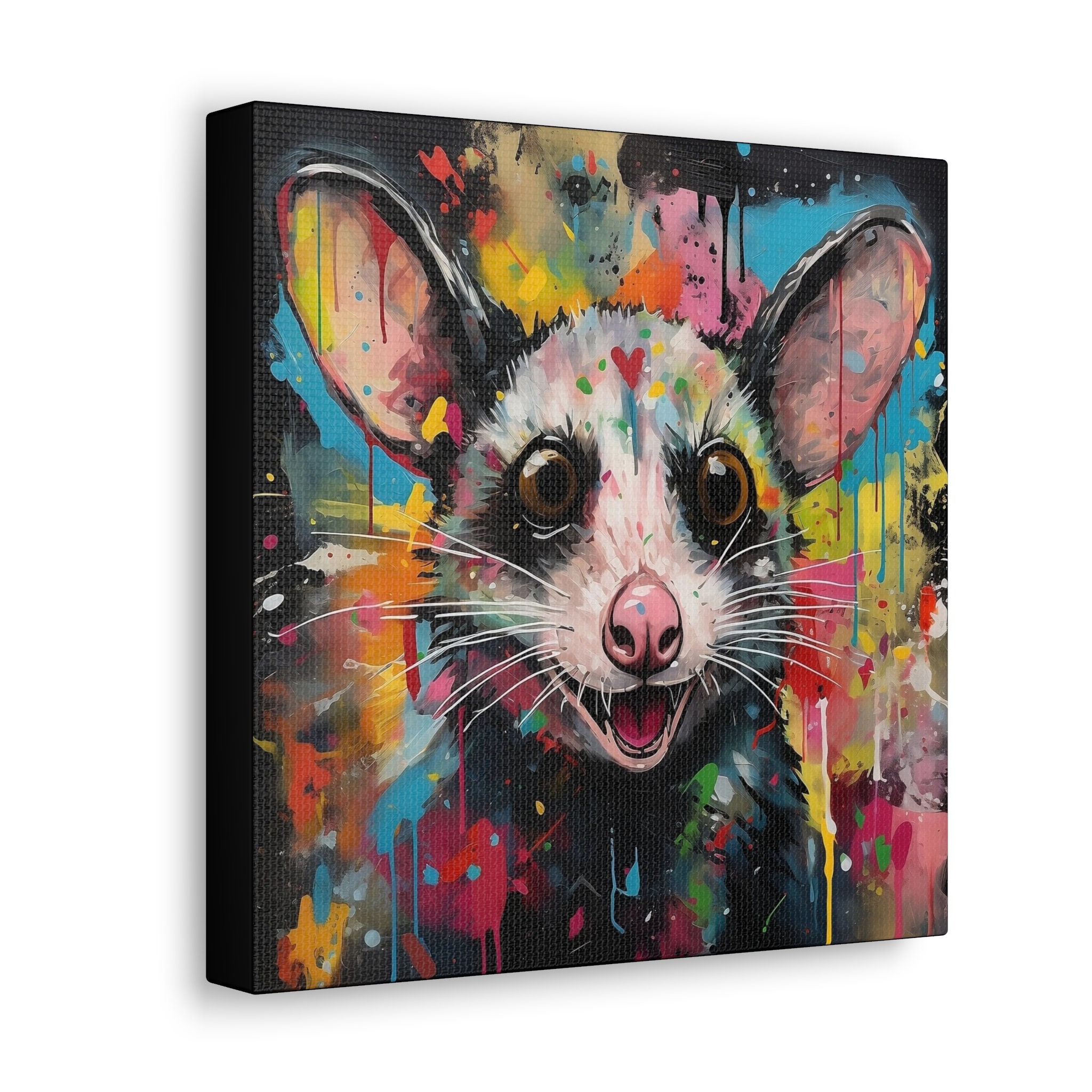 Cute Opossum Possum Nursery Wall Art Print Canvas Gift for Opossum ...
