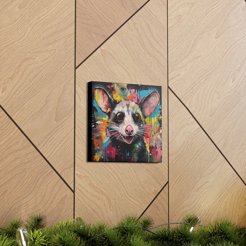 Cute Opossum Possum Nursery Wall Art Print Canvas Gift for Opossum ...