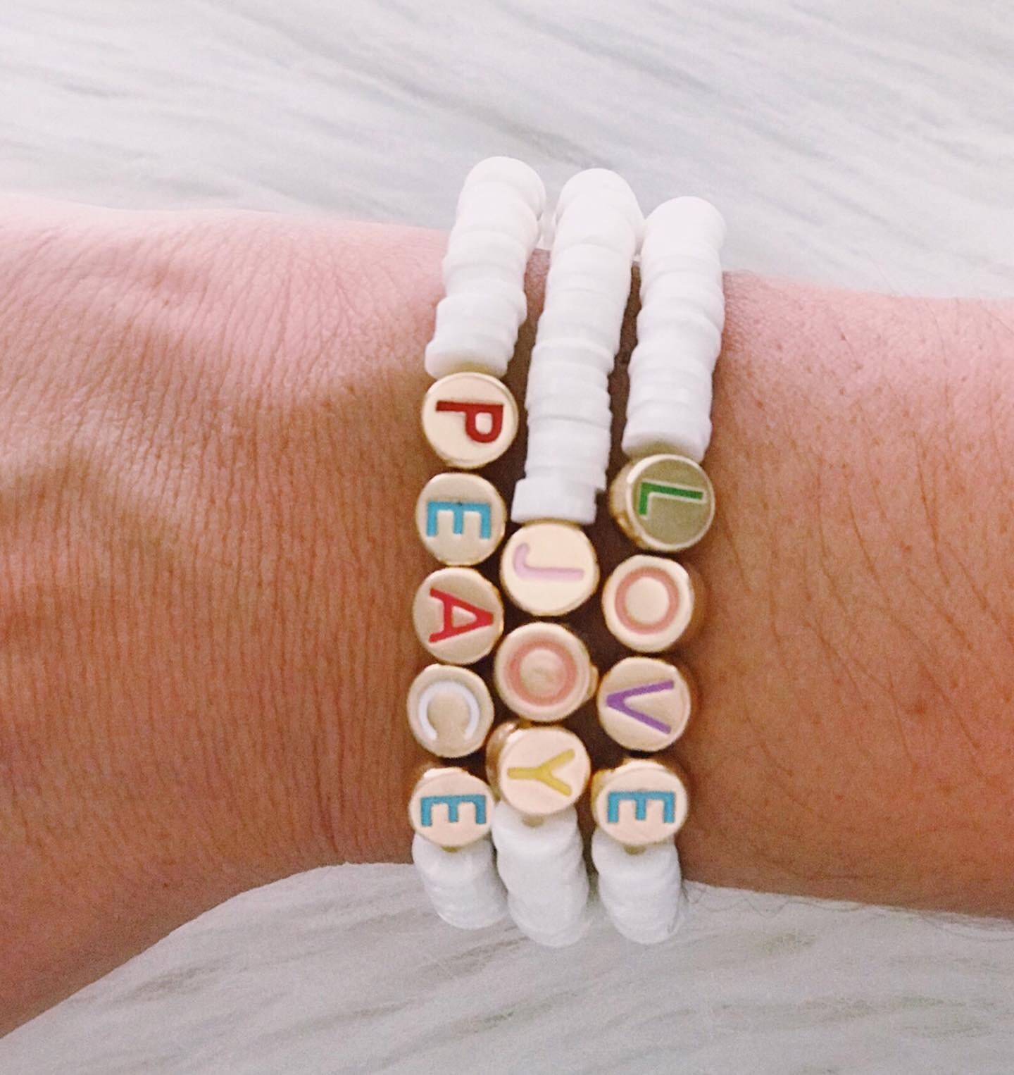 Gold Enamel Colorful Letter Beads, Gold Lined Letter Beads, Number ...