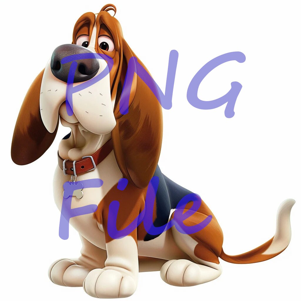 Whimsical Animation Style Dog Clipart Graphics Cartoon Dog PNG Files - Etsy