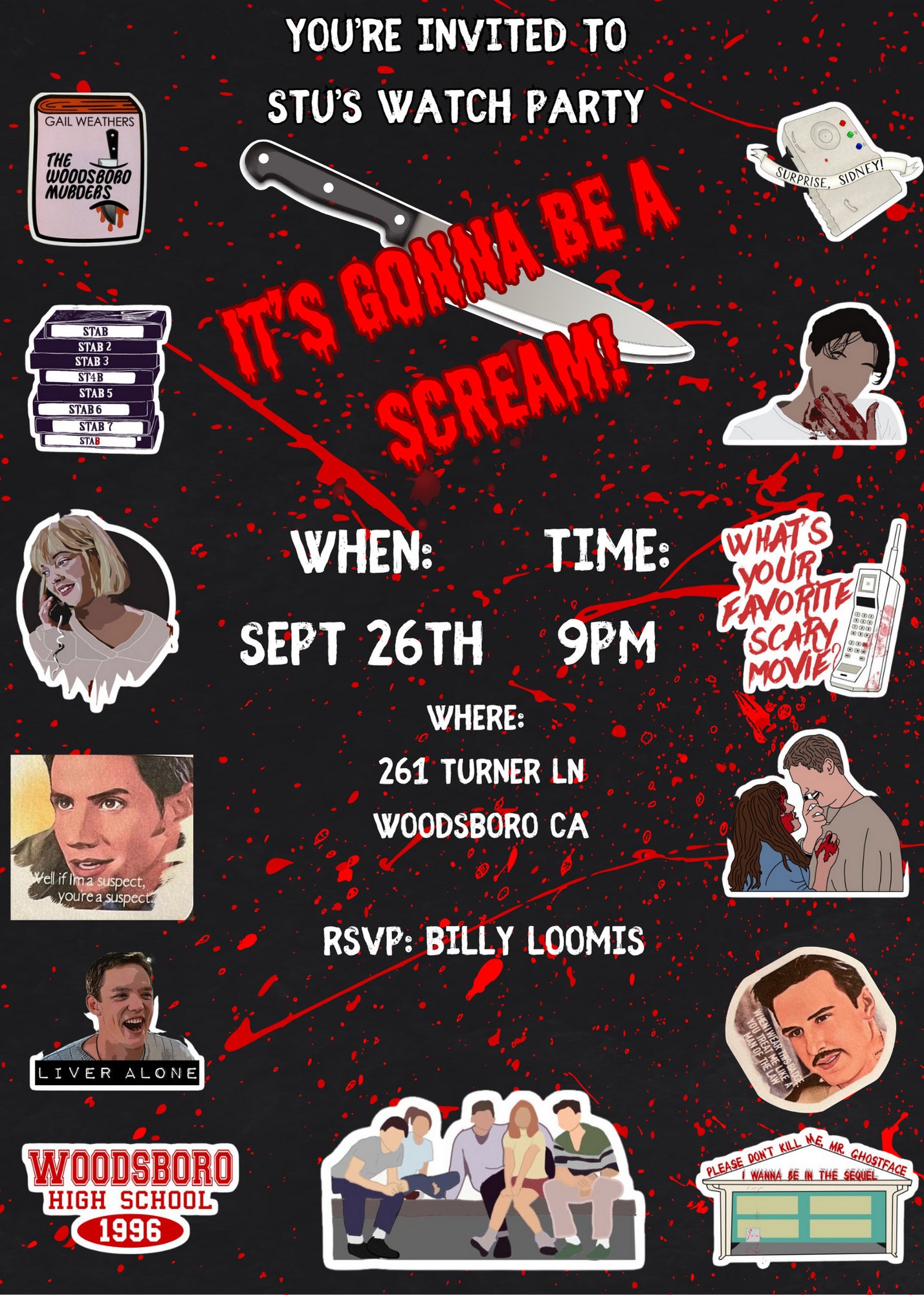 Scream Party Invitation - Etsy