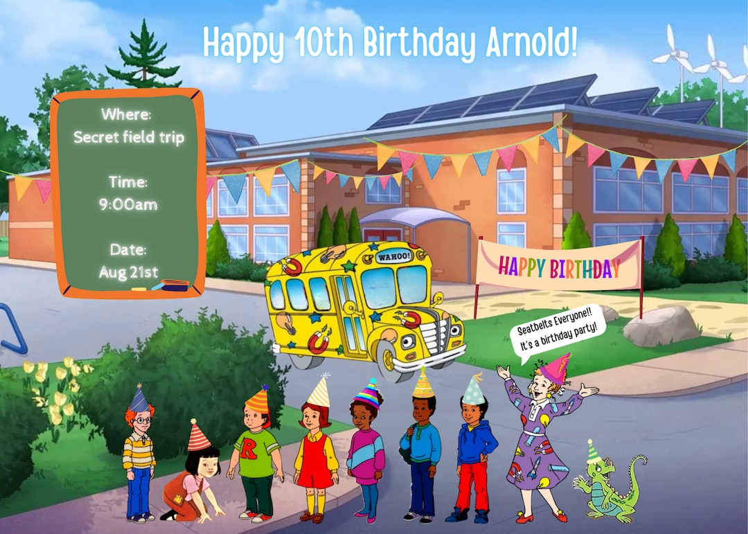 Magic School Bus Birthday Party Invitation - Etsy