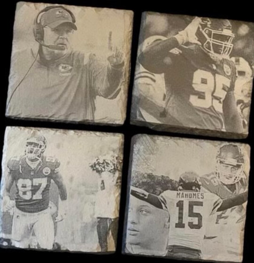 Kansas City Football Slate Coasters Set of 4 - Etsy