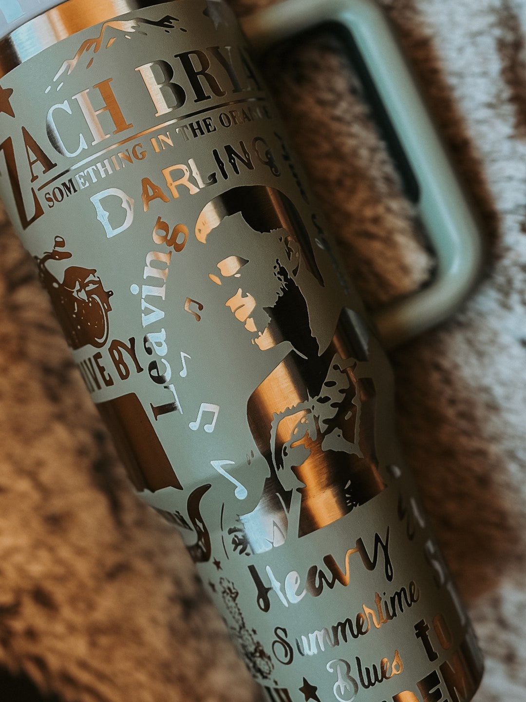 Zach Bryan Themed Engraved 40 Oz Tumbler With Straw - Etsy
