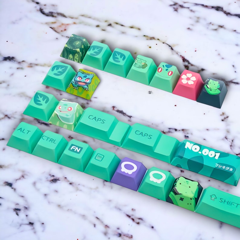 Bulbasaur Pokemon Keycaps Set Cute Japanese Anime Theme - Etsy