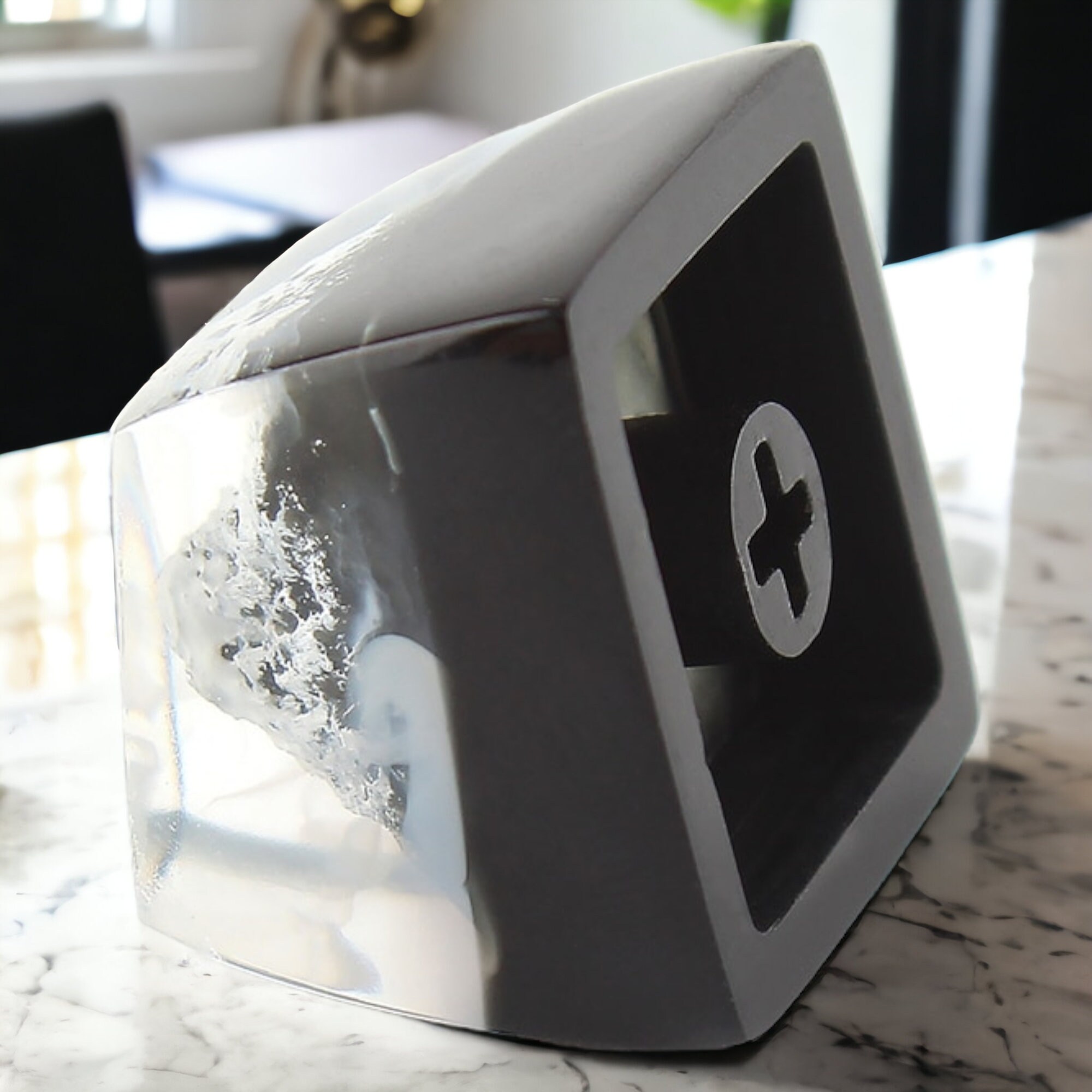 Snowy Mountain Resin Keycap, 3D Landscape Icy Mountain Range Summit ...