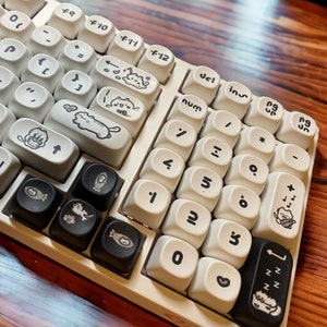 Cute Kittens Keycap Set, Adorable Cartoon Cat Animal Themed Gaming Gift ...