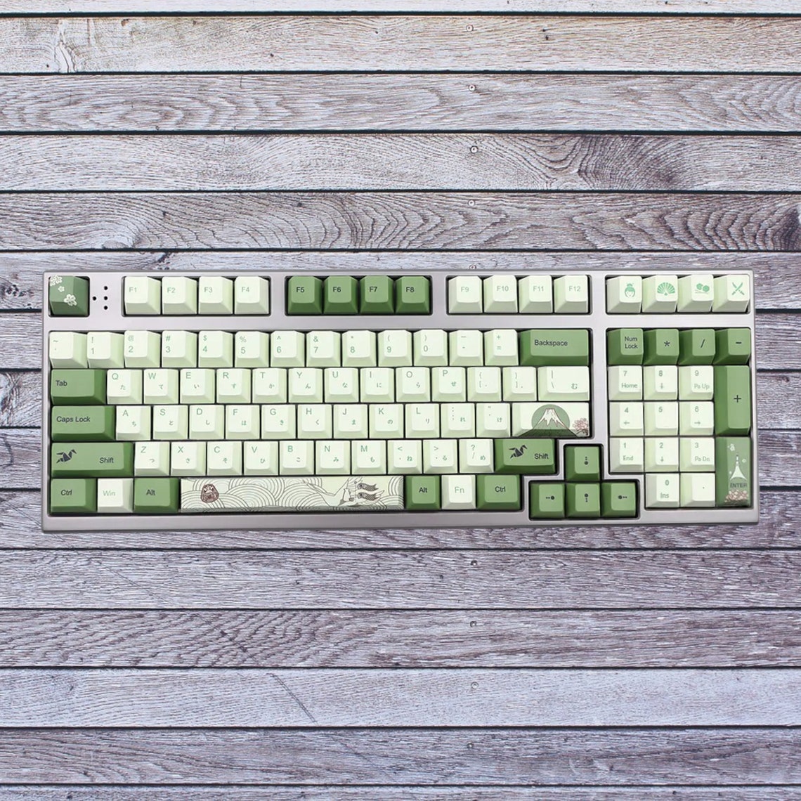 Matcha Green Japanese Theme Full Keycaps Set, Japanese Culture ...