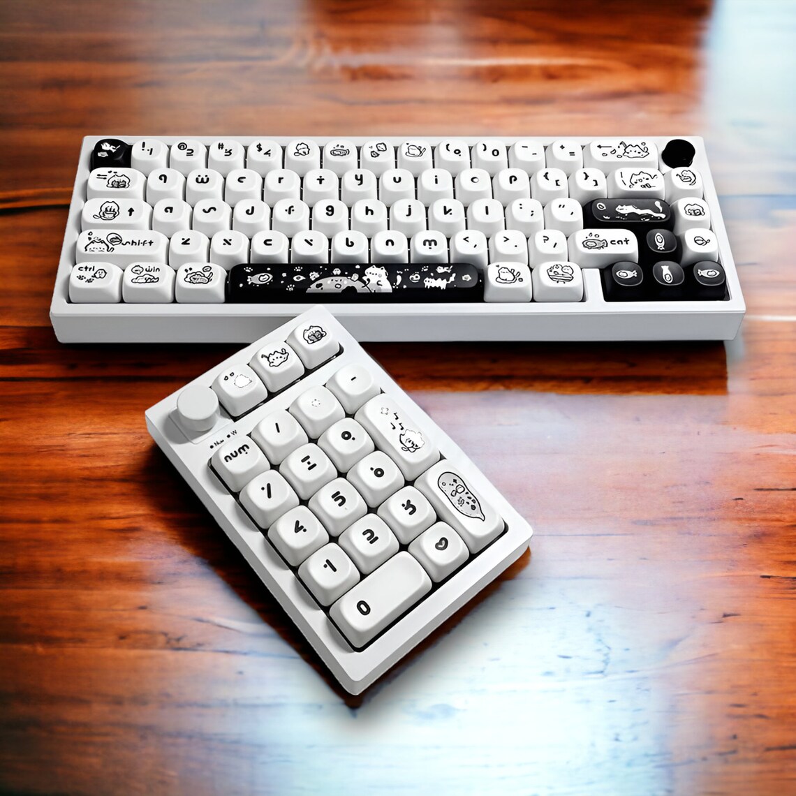 Cute Kittens Keycap Set, Adorable Cartoon Cat Animal Themed Gaming Gift ...