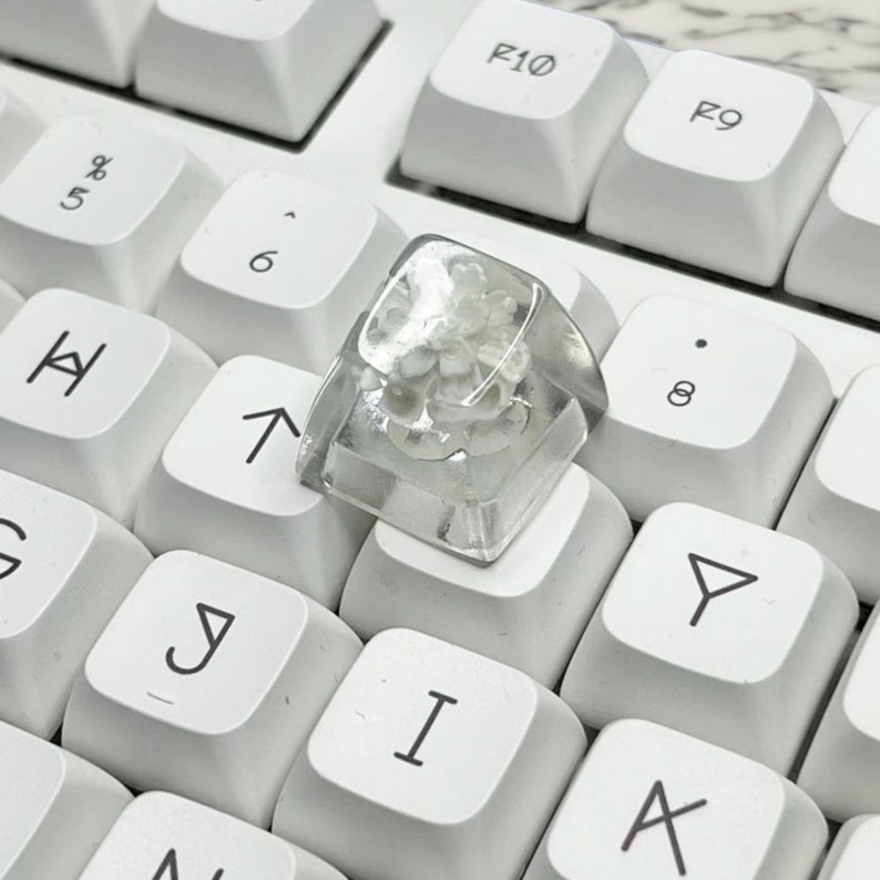 Flower Resin Keycaps, Floral Botanical Handmade Artisan Custom Art ...