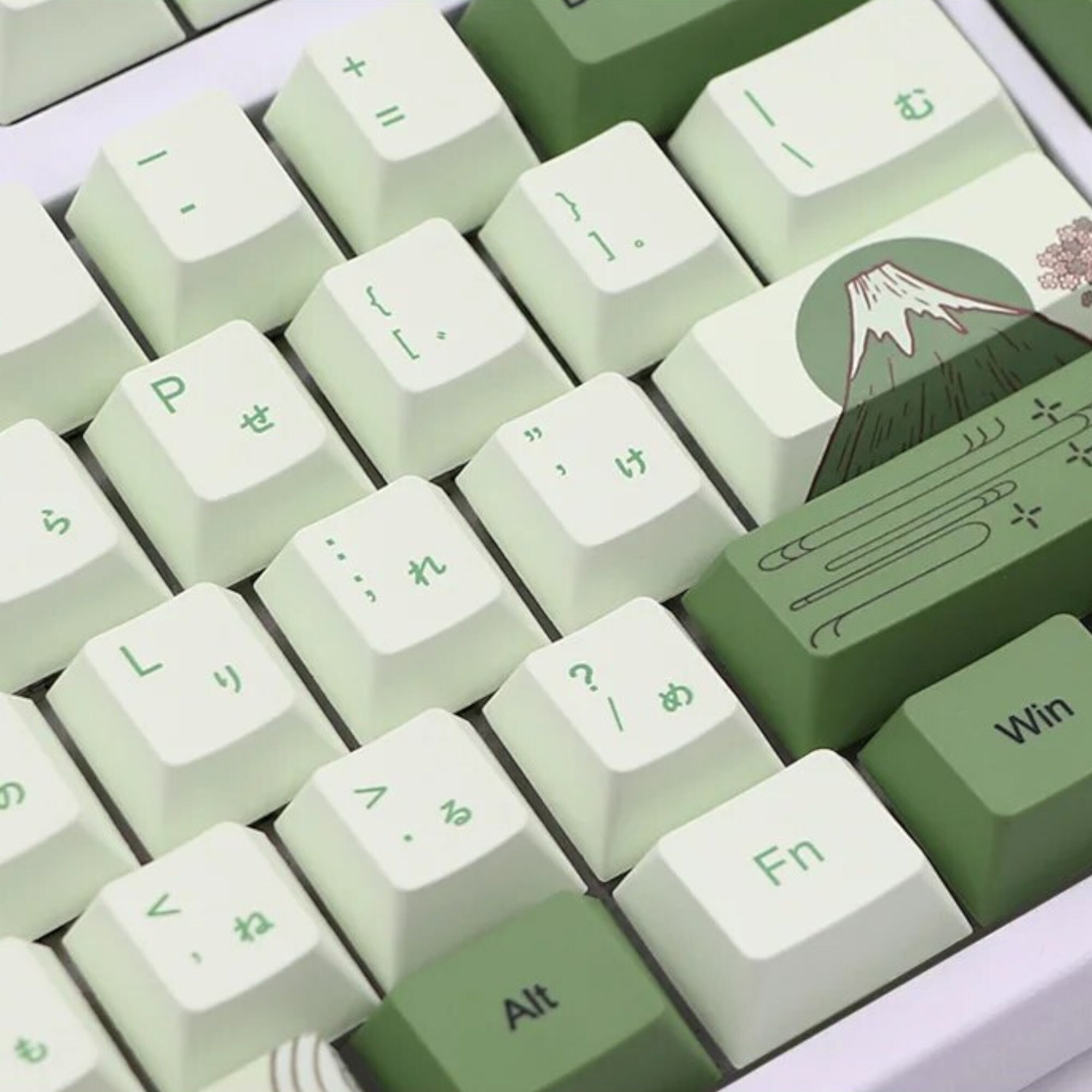 Matcha Green Japanese Theme Full Keycaps Set, Japanese Culture ...