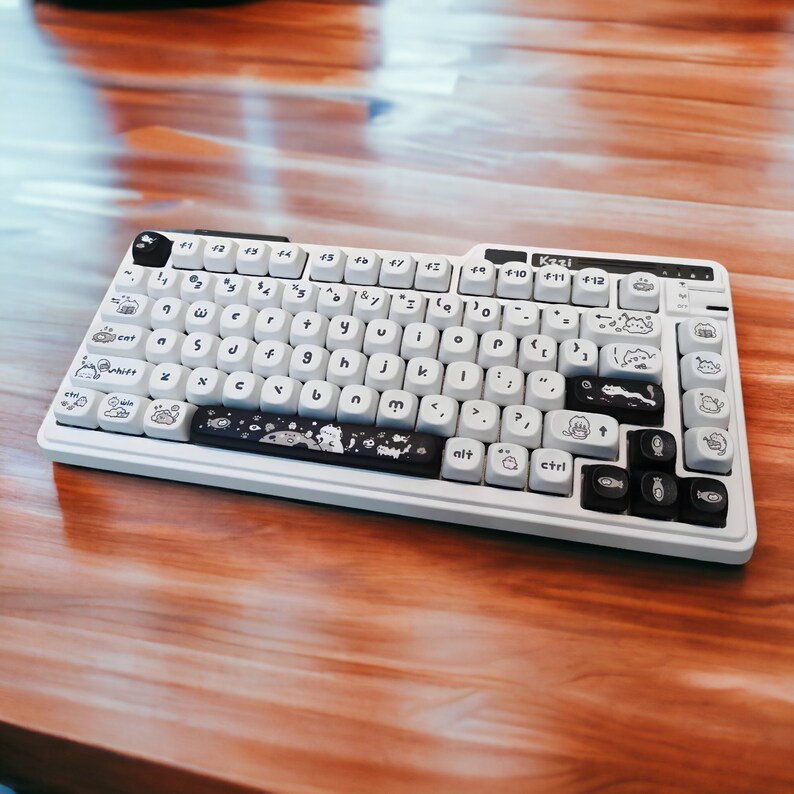 Cute Kittens Keycap Set, Adorable Cartoon Cat Animal Themed Gaming Gift ...