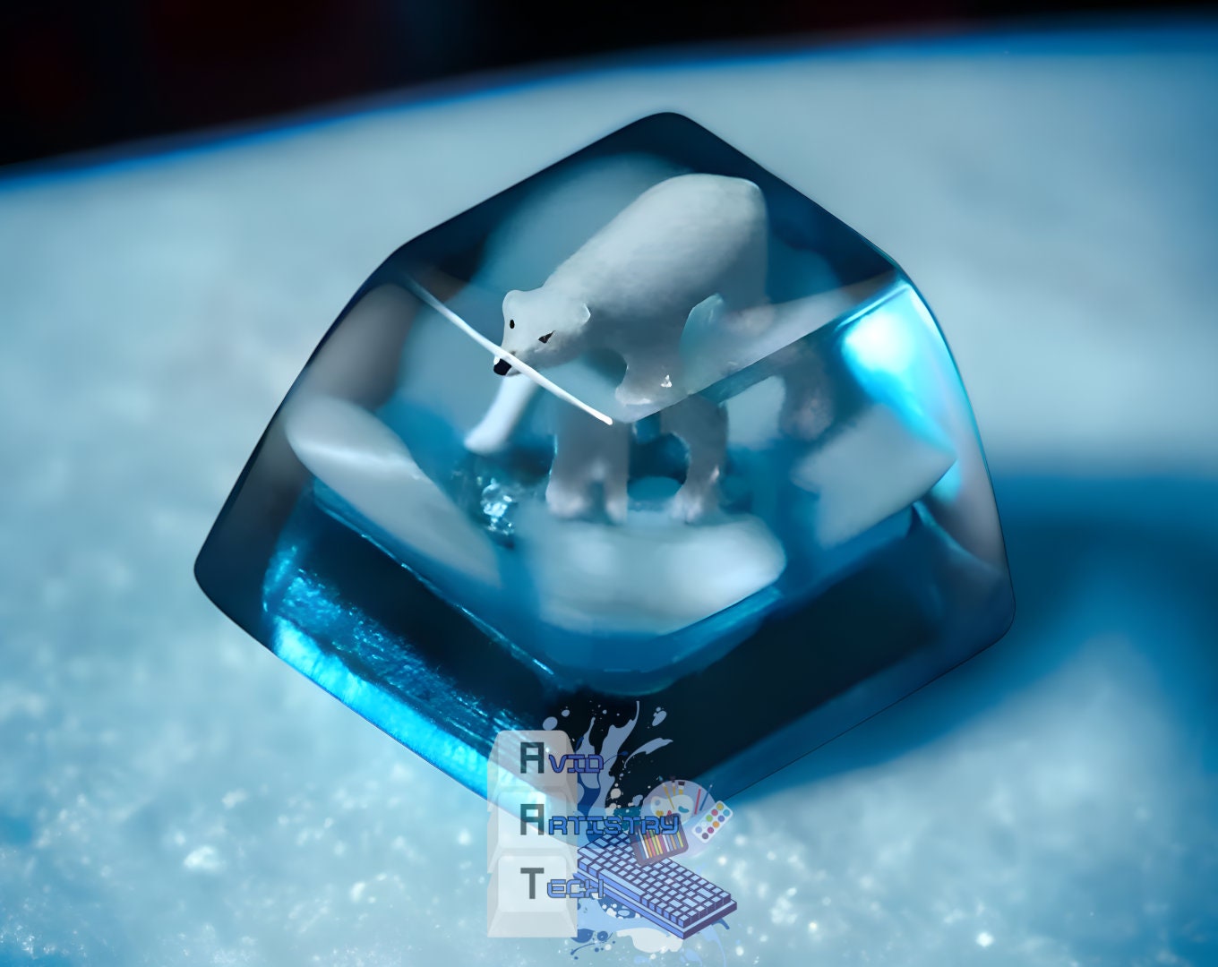 Polar Bear Keycap Glacier Snow Mountain Winter North Pole - Etsy