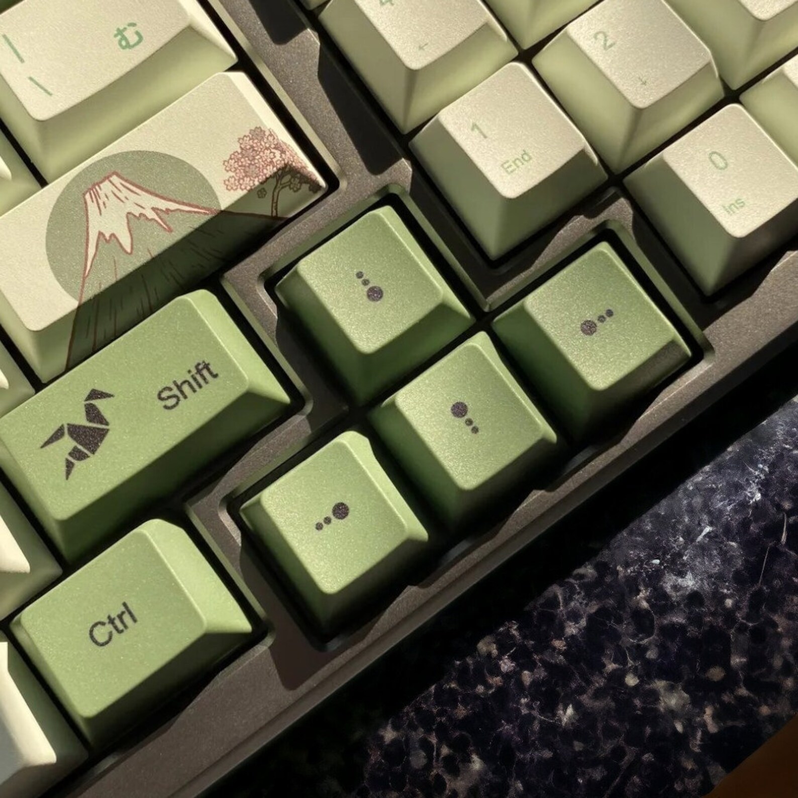Matcha Green Japanese Theme Full Keycaps Set, Japanese Culture ...