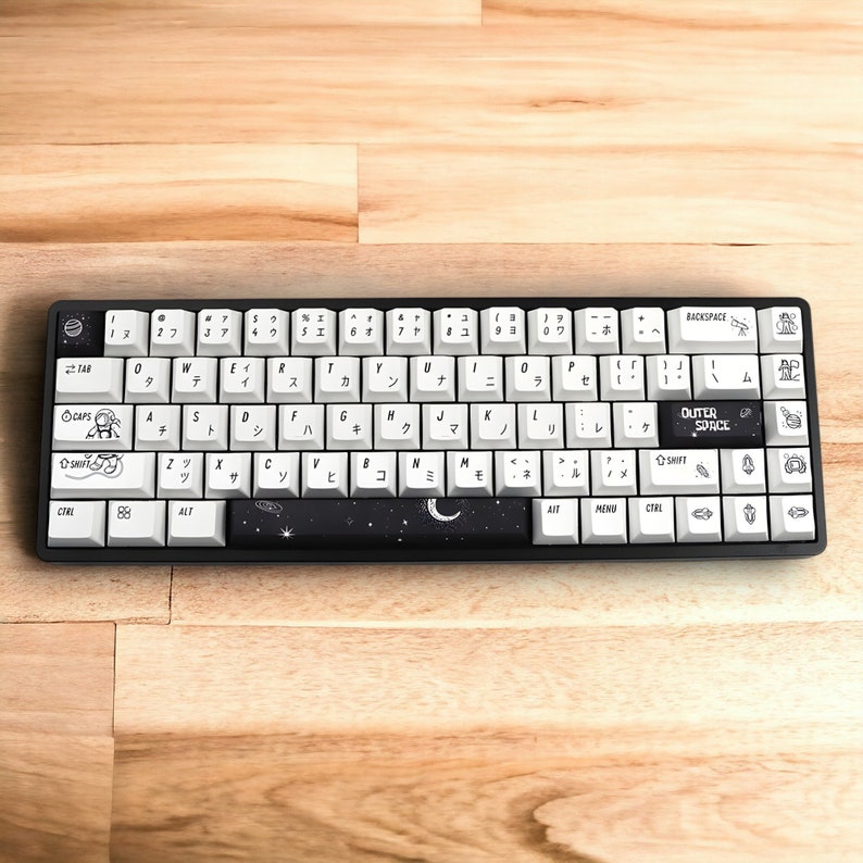 Outer Space Keycap Set, Astronaut Moon Planets Stars Solar System ...