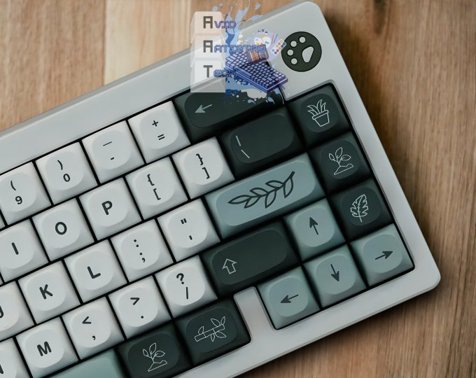 Botanical Plant Keycap Set, Japanese Theme Culture Aesthetic Inspired ...