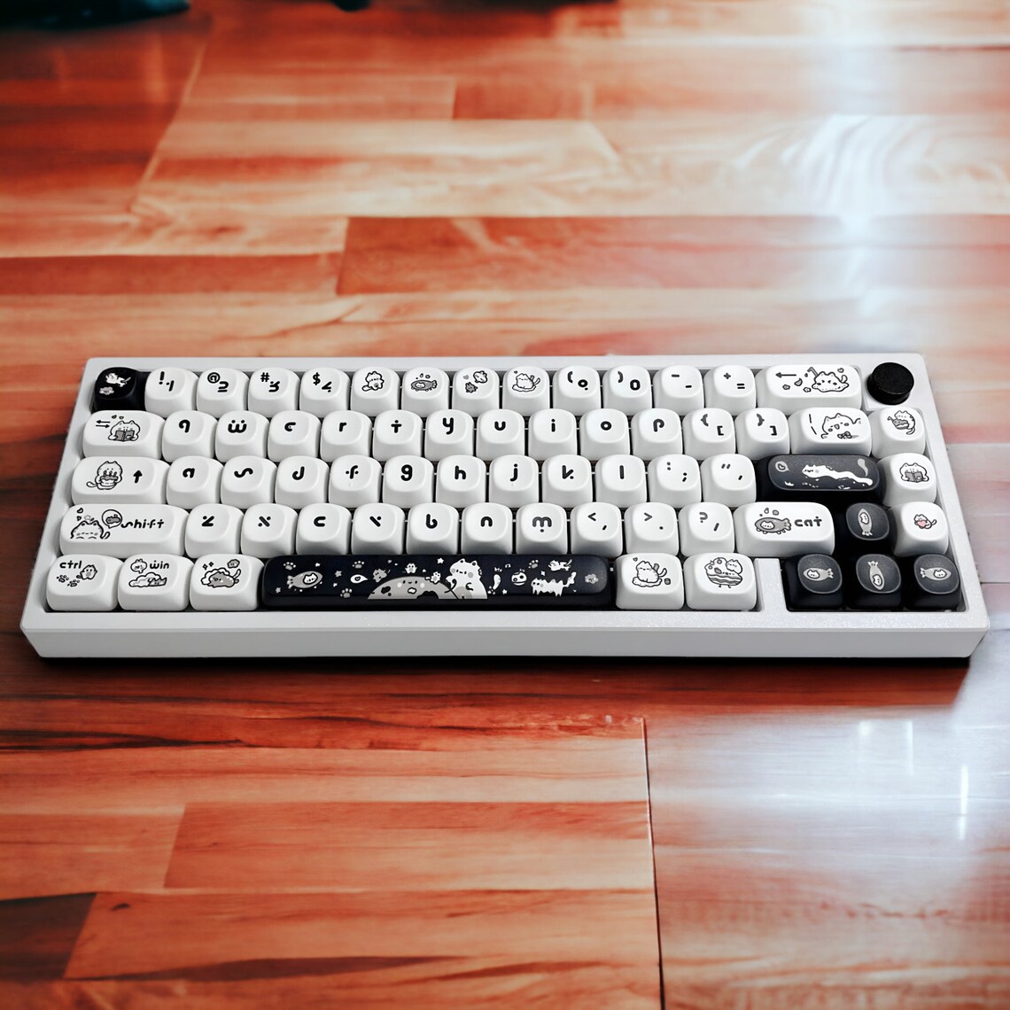 Cute Kittens Keycap Set, Adorable Cartoon Cat Animal Themed Gaming Gift ...