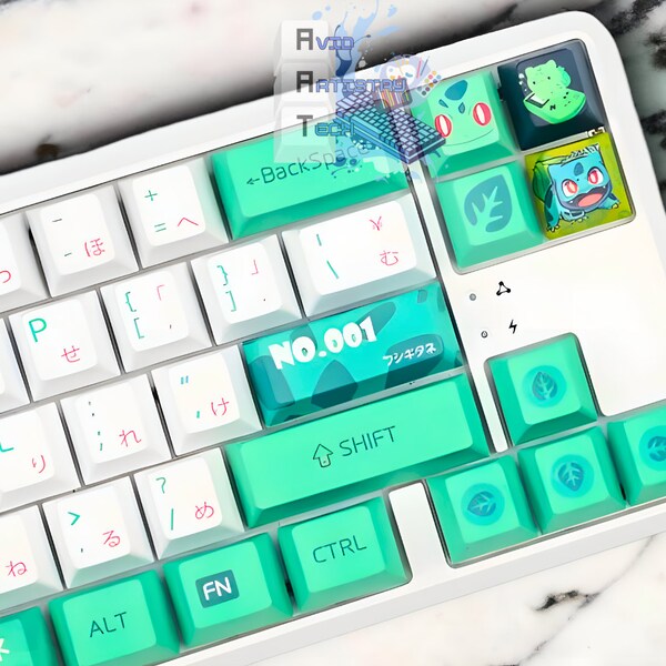 Green Anime Keycap Set - Etsy