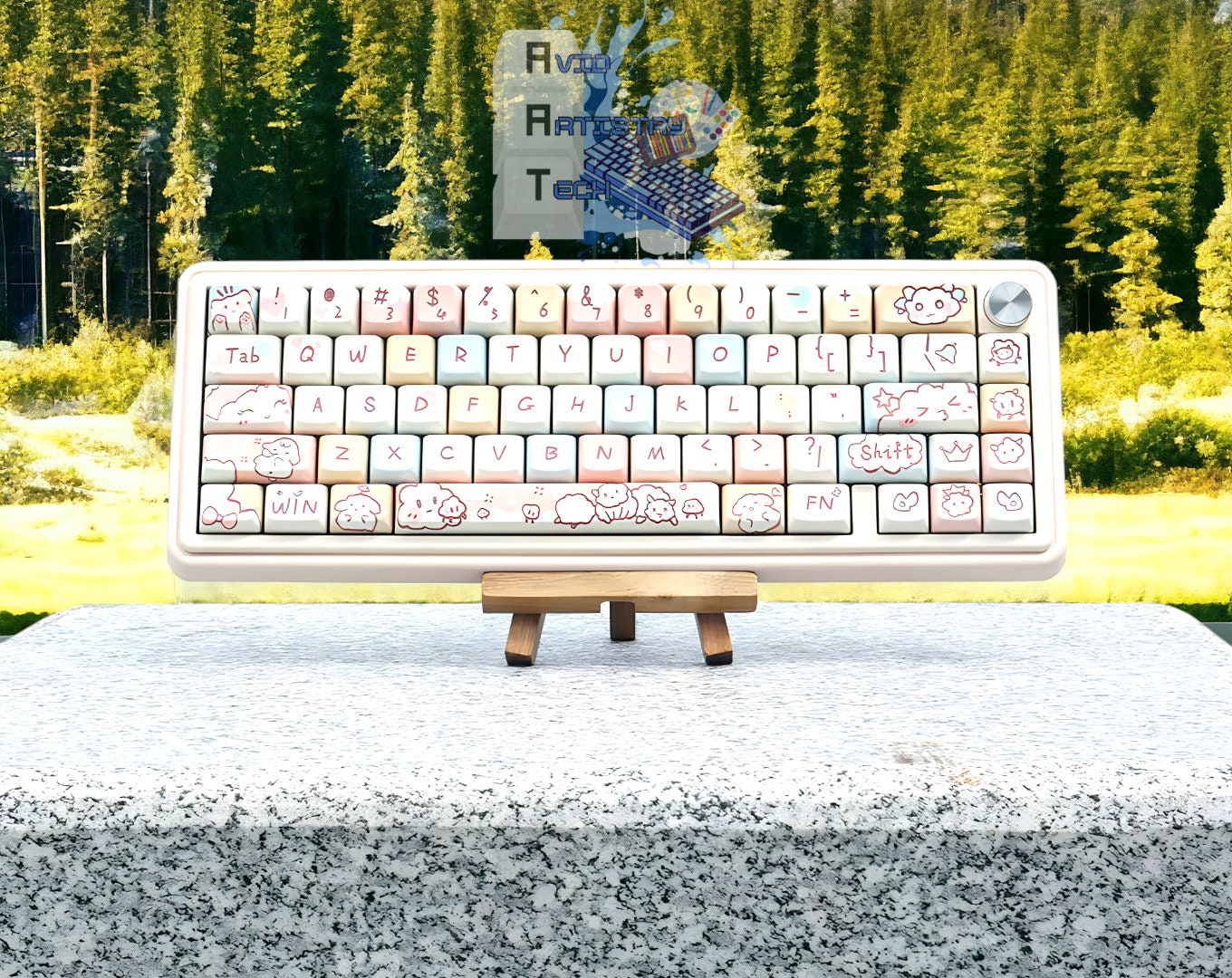 Cartoon Sheep Keycap Set, Fun Colorful Unique Animated Cute Farm Animal ...