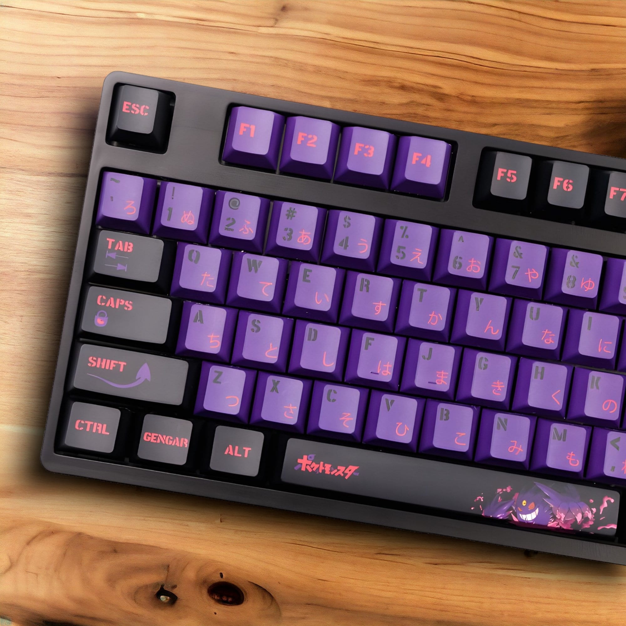 Gengar Pokemon Keycaps Set, Cute Japanese Anime Theme Inspired Gaming ...