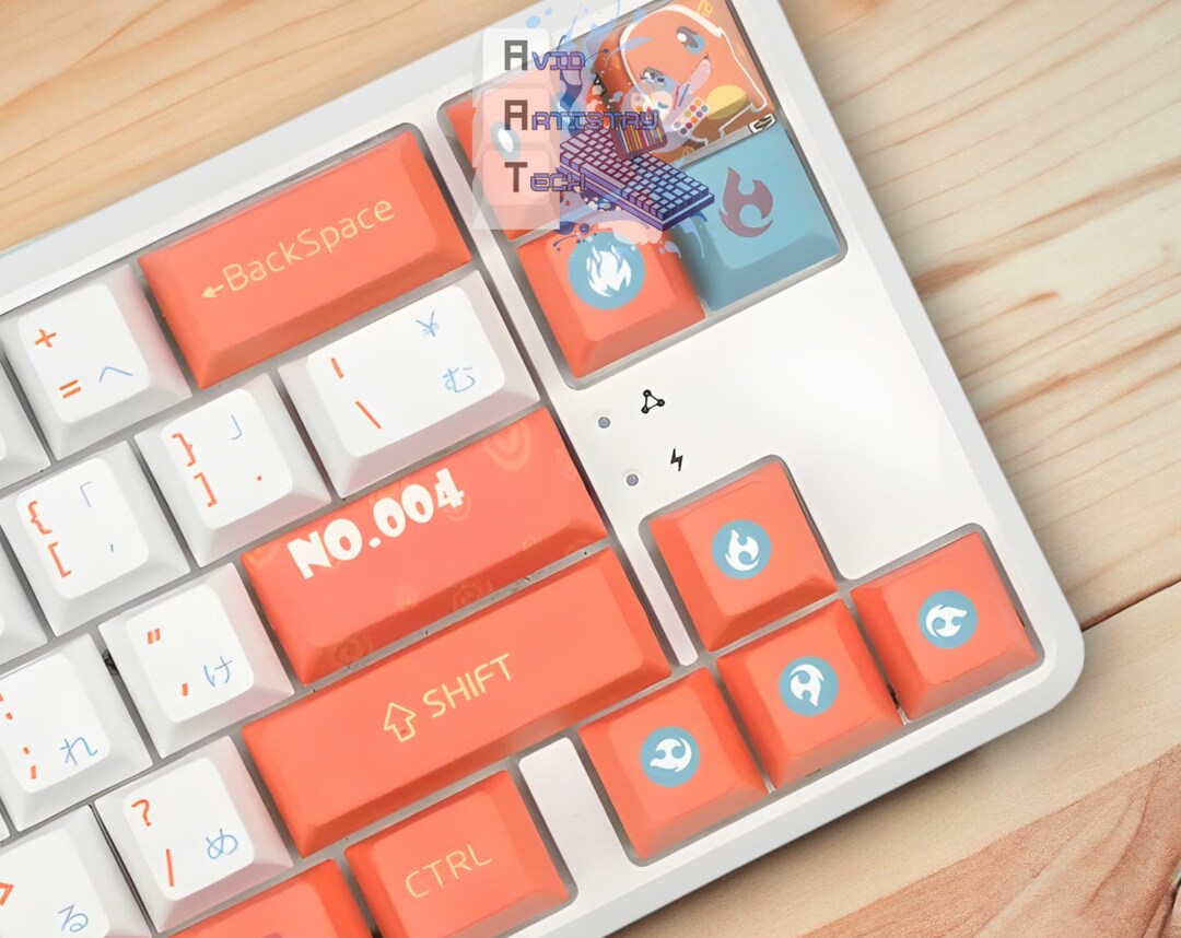 Charmander Pokemon Keycaps Set, Cute Japanese Anime Theme Gaming ...