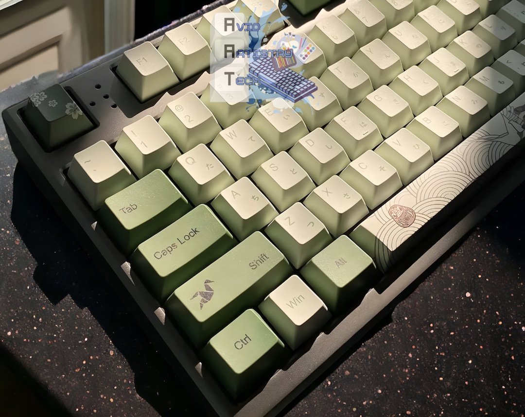 Matcha Green Japanese Theme Full Keycaps Set, Japanese Culture ...