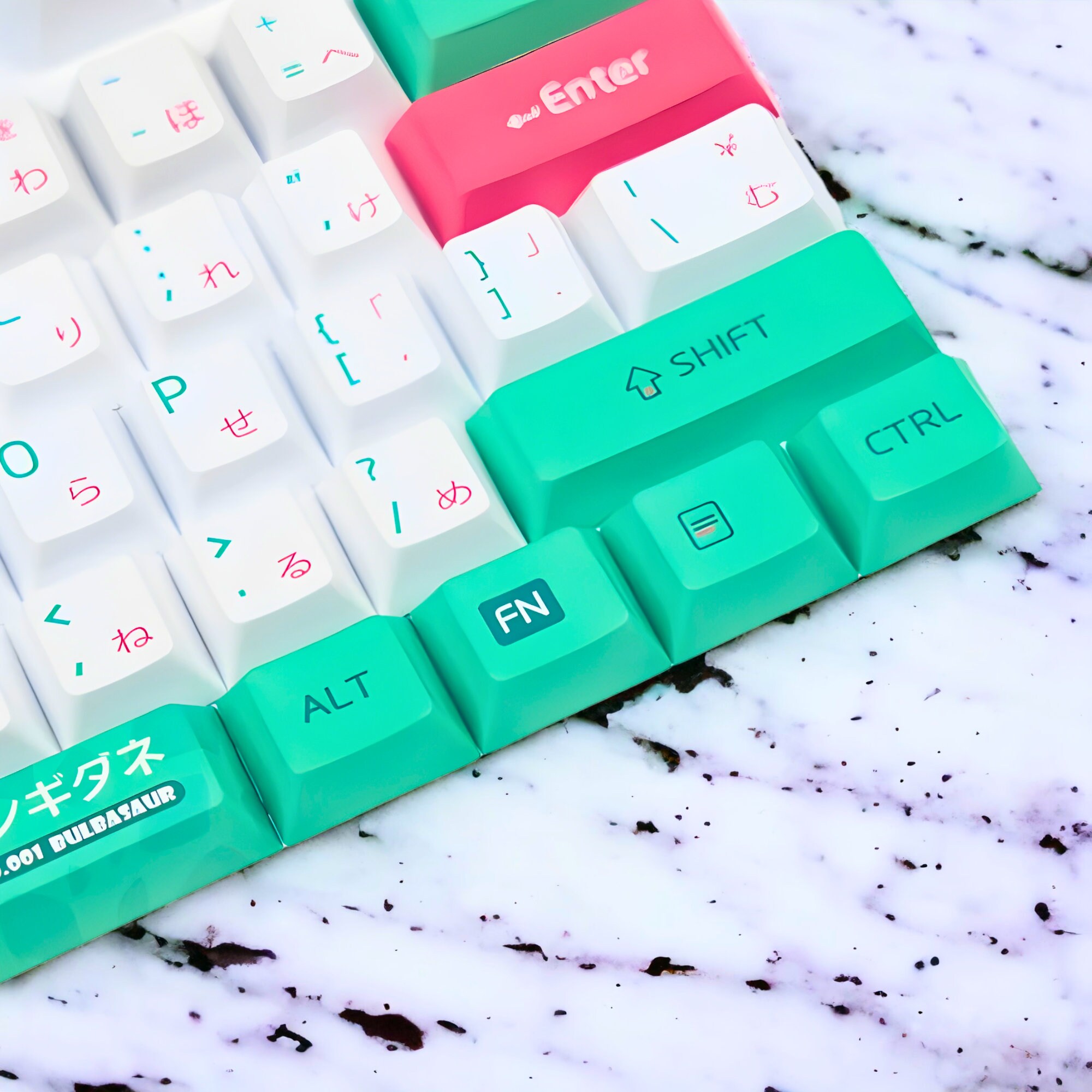 Bulbasaur Pokemon Keycaps Set, Cute Japanese Anime Theme Gaming Keycaps ...