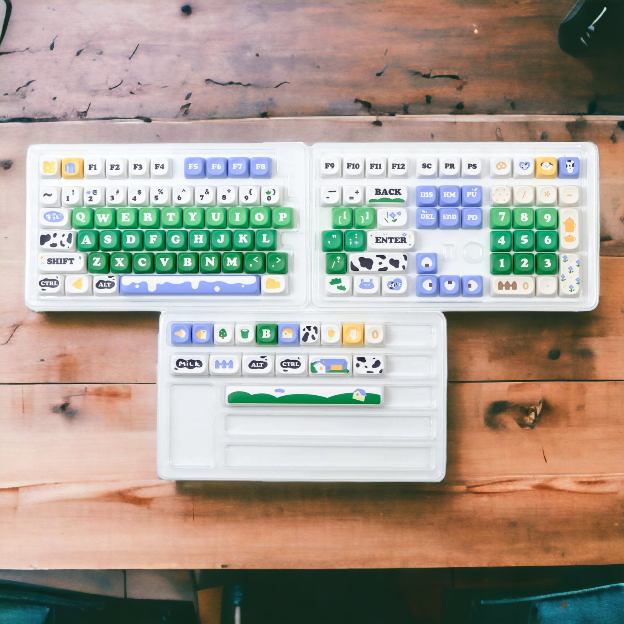 Cow Farm Keycap Set, Dairy Pasture Inspired Keycaps Set for Dairy ...