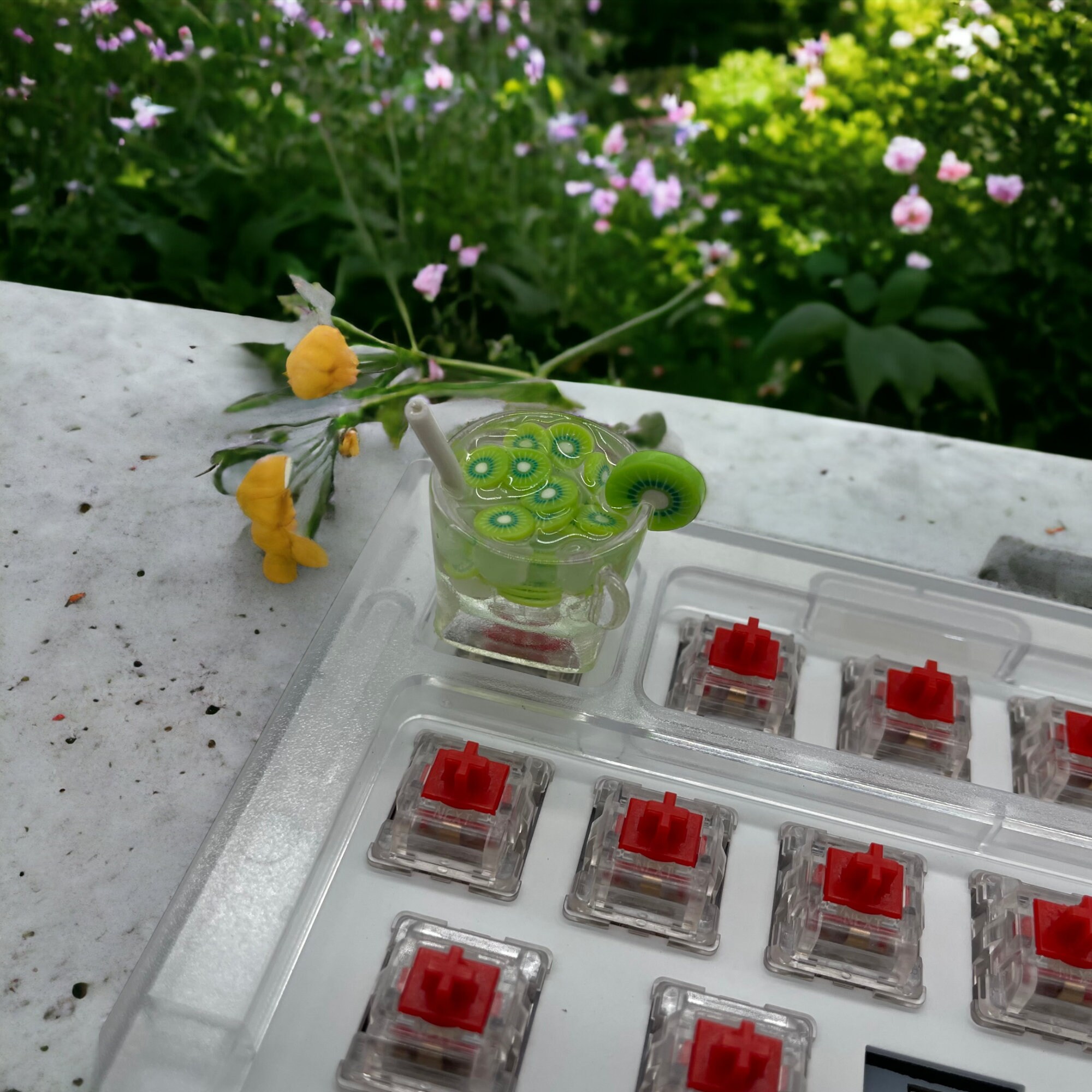 Lemonade Drink Resin Keycap, Limeade Watermelon Kiwi Keycap, Fruit Tea ...