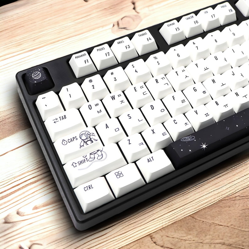 Outer Space Keycap Set, Astronaut Moon Planets Stars Solar System ...