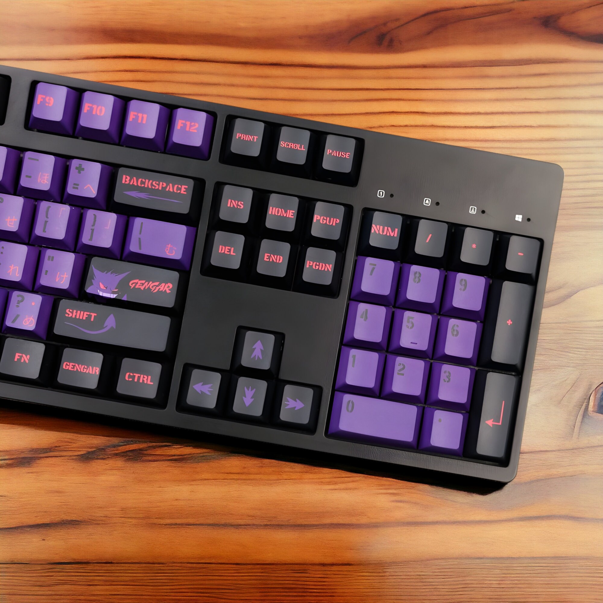 Gengar Pokemon Keycaps Set, Cute Japanese Anime Theme Inspired Gaming ...